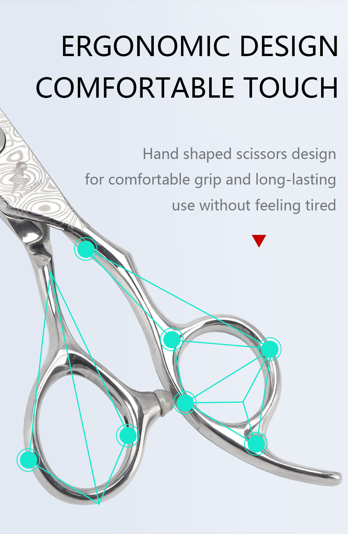 Hot sale in stock #6 inch Napson high-end Damascus barber hairdressing ...