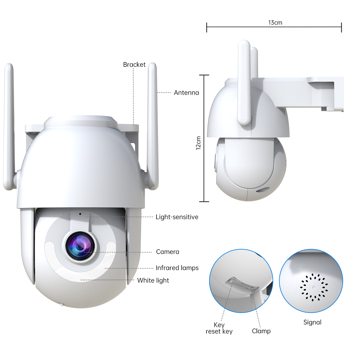 Jooan CCTV Wireless Outdoor Camera Safety IP Camera Full Color Alarm ...