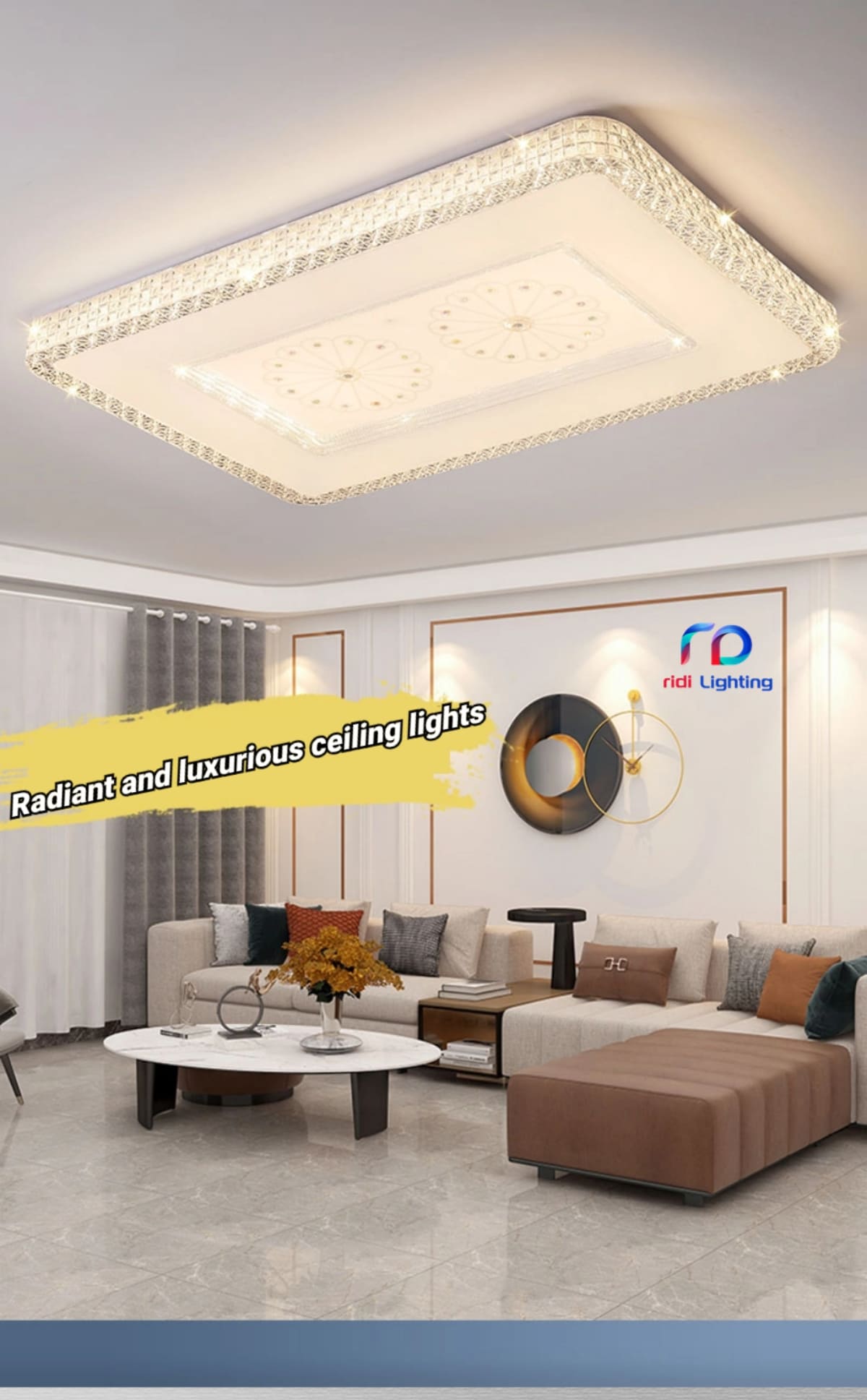 RIDI LED Nordic Three-color Ceiling Light Balcony Smple Ceiling Light ...