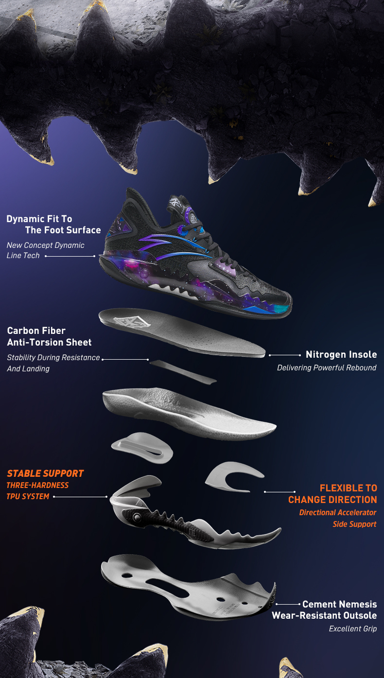 ANTA Shock Wave 5 Kyrie Irving Basketball Shoes Outdoor Stability Shock ...
