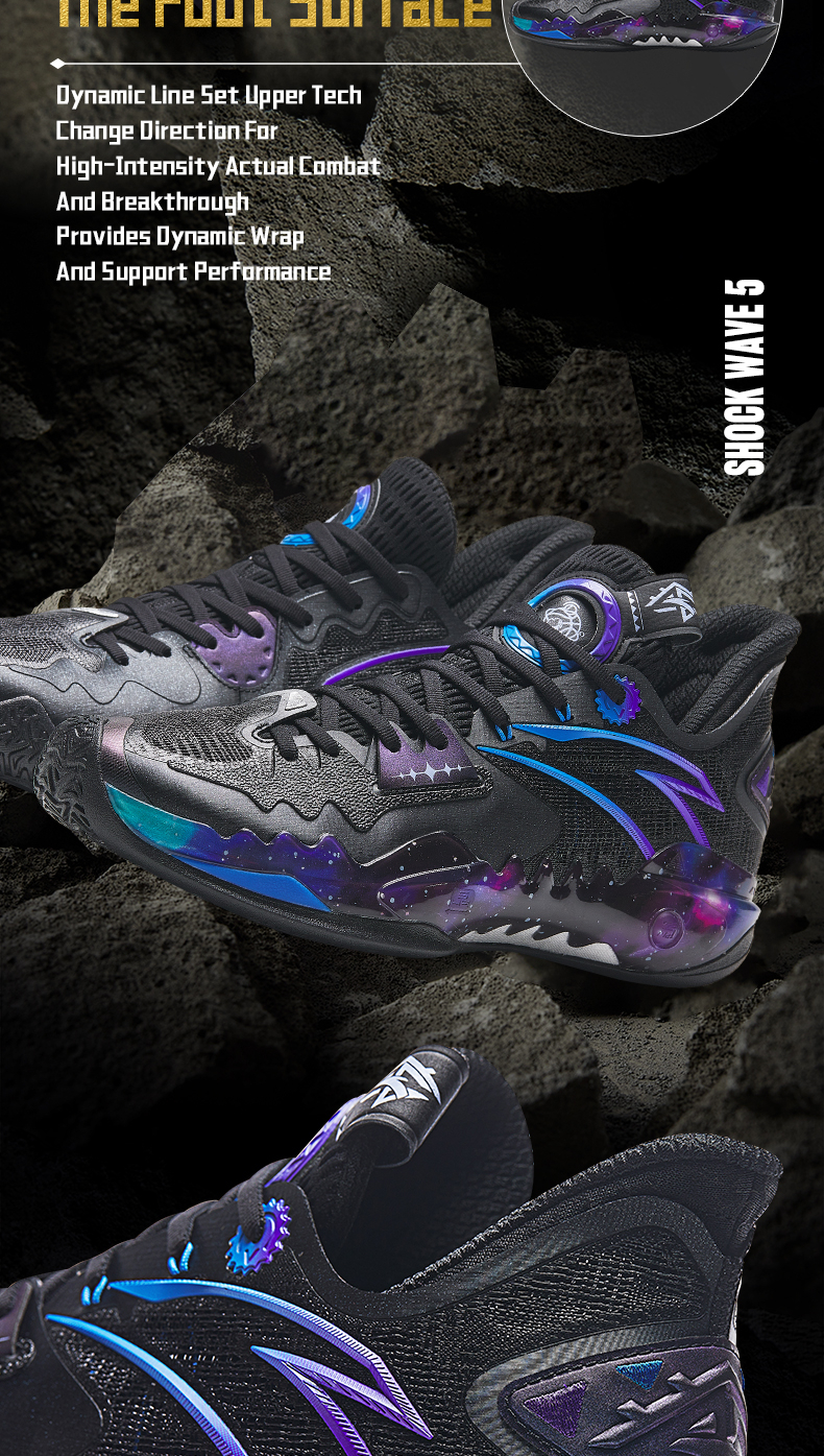 ANTA Shock Wave 5 Kyrie Irving Basketball Shoes Outdoor Stability Shock ...