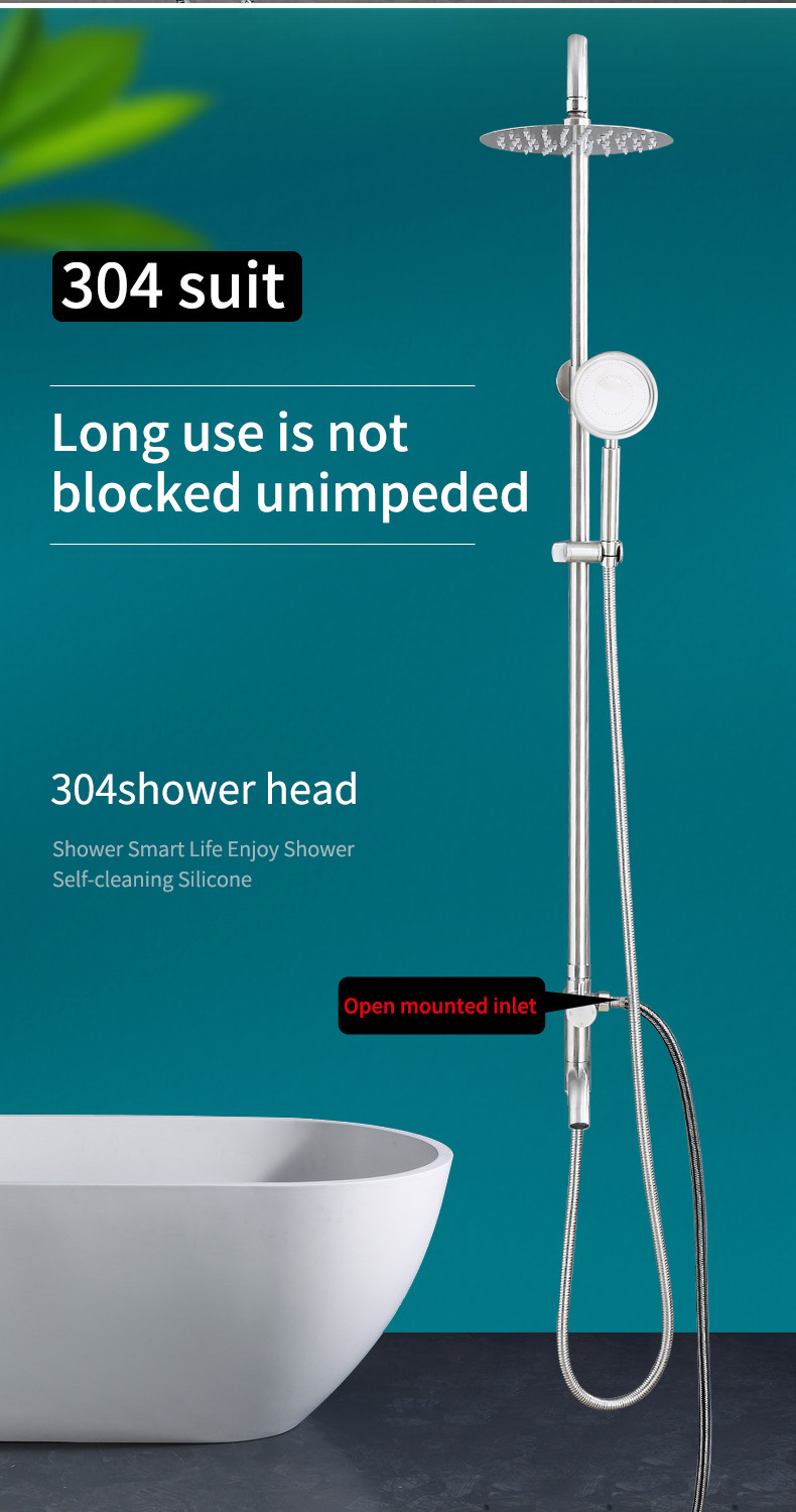 KEVE 304 Stainless Single Source Shower Set for Bathroom with Faucet 3 ...