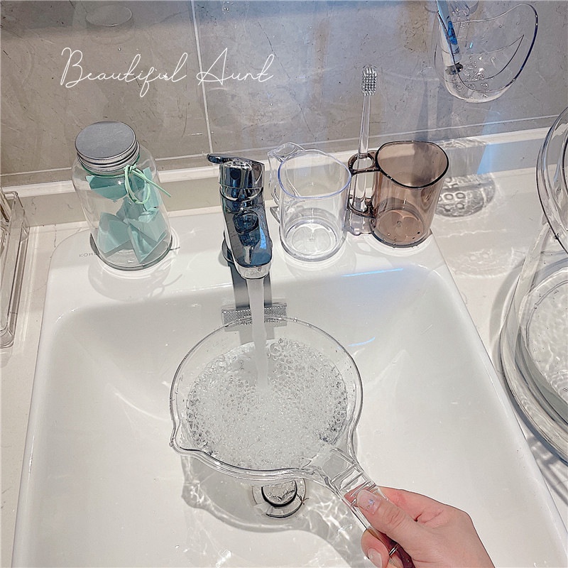 Transparent Timba with Lid Plastic Bucket Timba with Dipper and Basin ...