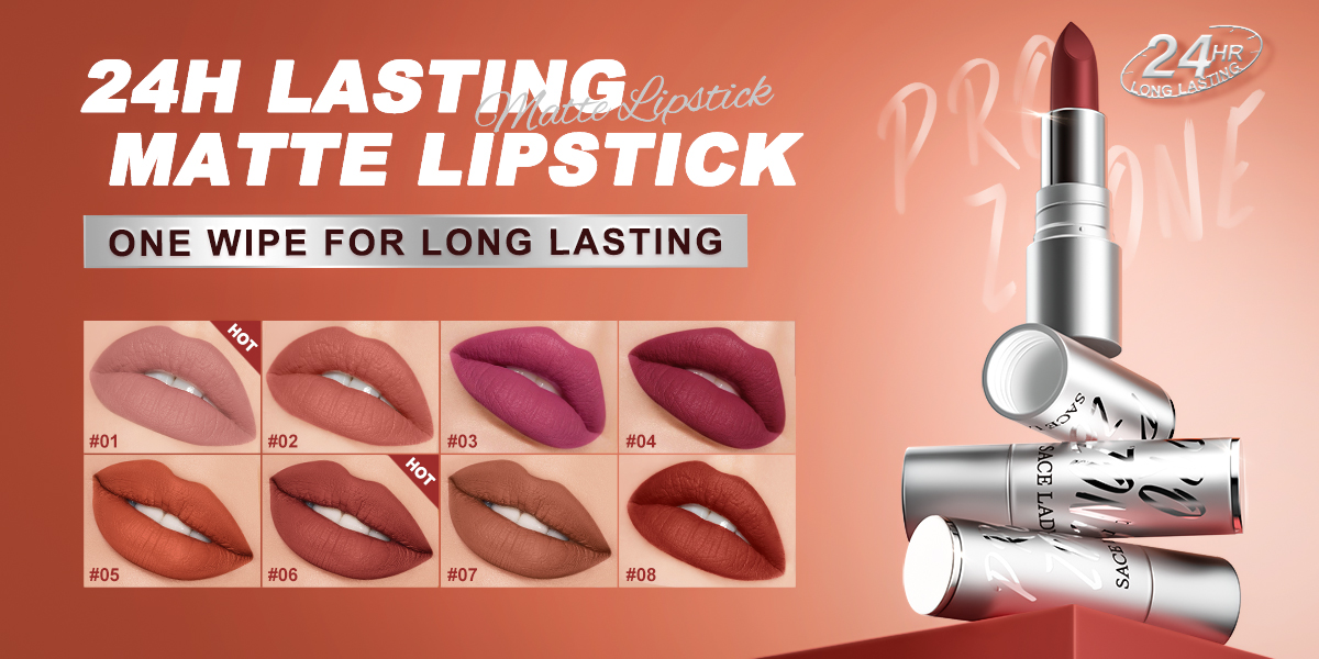 SACE LADY Matte Lipstick Waterproof Non-stick Cup Lip+ Color Changing ...