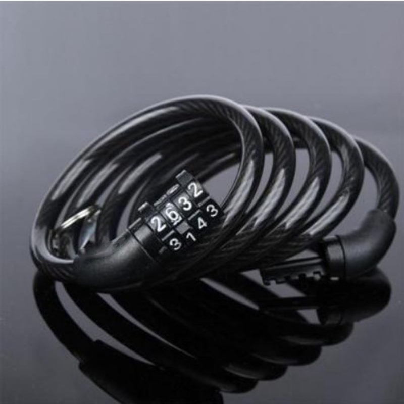 Bike Lock 4 Digit Combination Code Anti-Theft Bicycle Security Lock ...