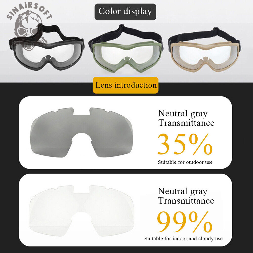 SINAIRSOFT Tactical Ant shaped Safety Fog Glasses Outdoor Riding ...