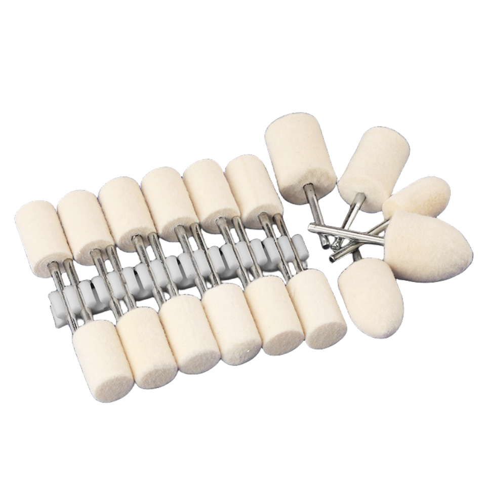 Wool felt polishing 3mm Shank mounting point mirror polishing tool ...