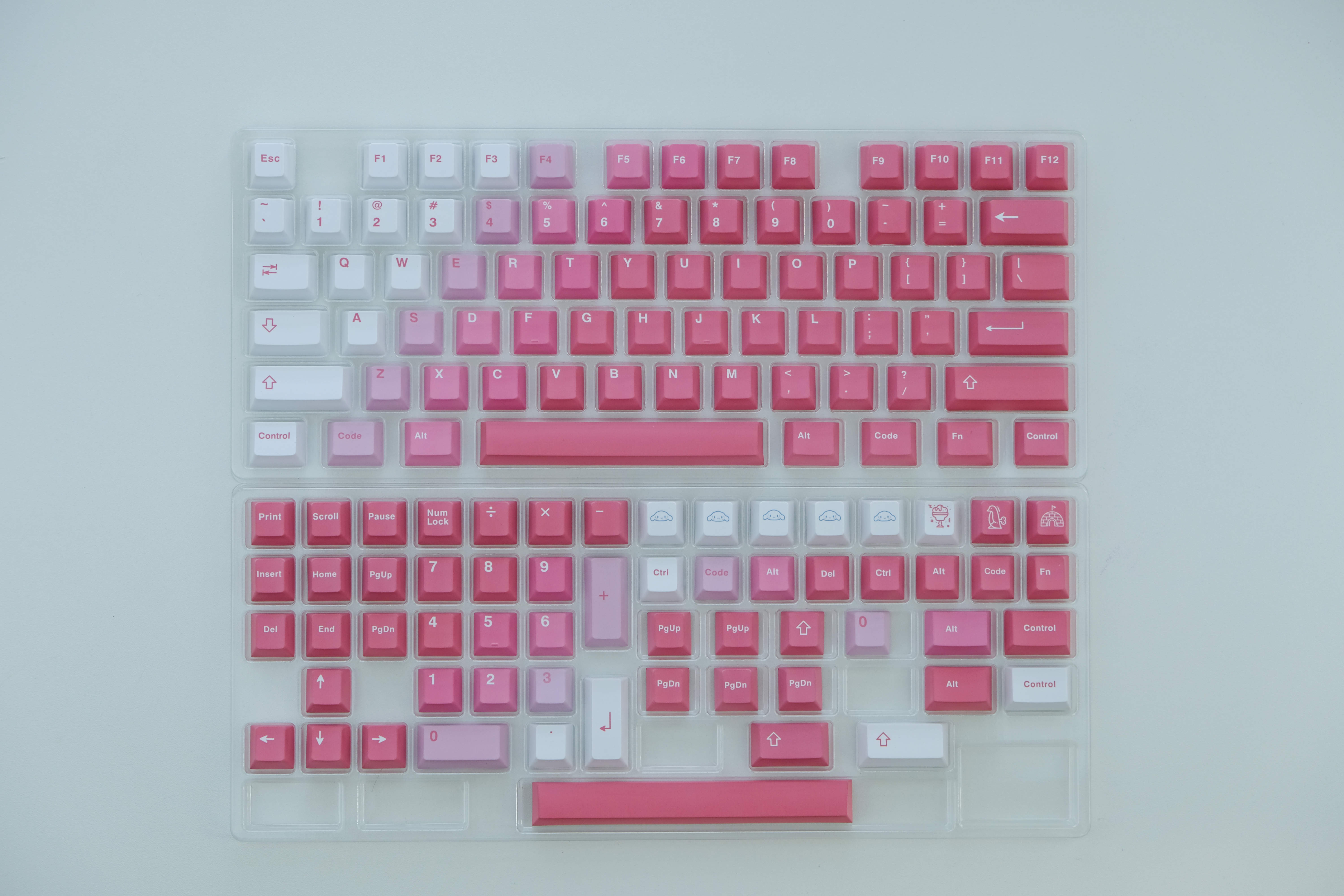 GMK Pink gradient Keycap 134 Keys PBT Material Cherry Profile DYE-SUB ...
