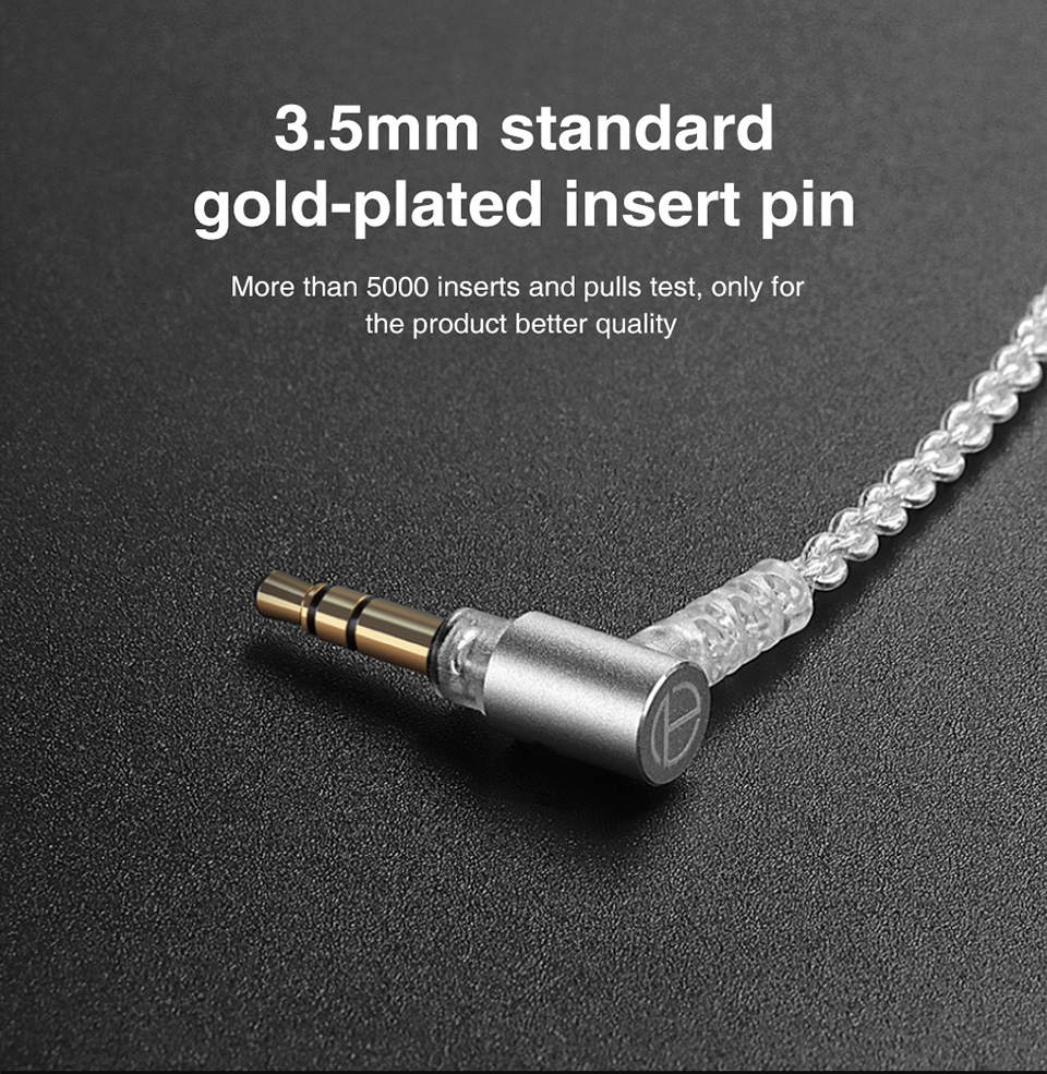 TRN A7 Original Upgraded Earphone Cable HIFI 2Pin Use For TRN MT1 KZ ...
