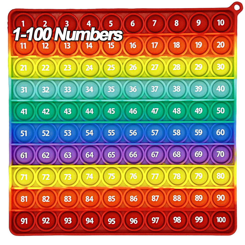 6.8in(17. 3cm) 1-100 Numbers Counting Fidget Pop Toys Stationery Math ...