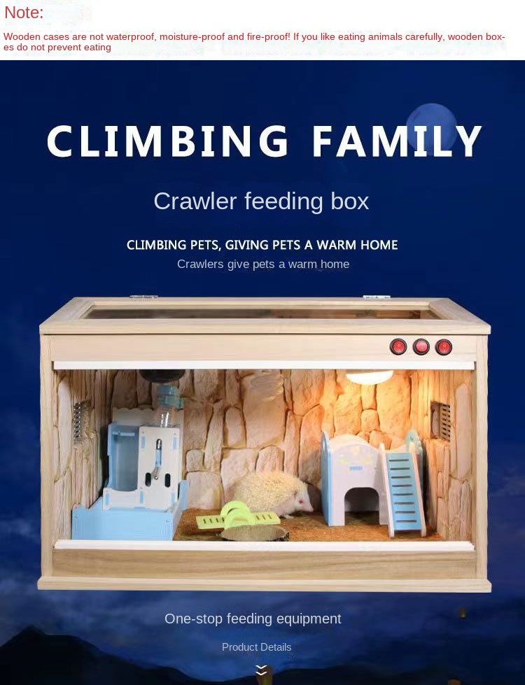 Hedgehog Horned Frog Climbing Pet Box Bird Maned Lion Breeding Box ...