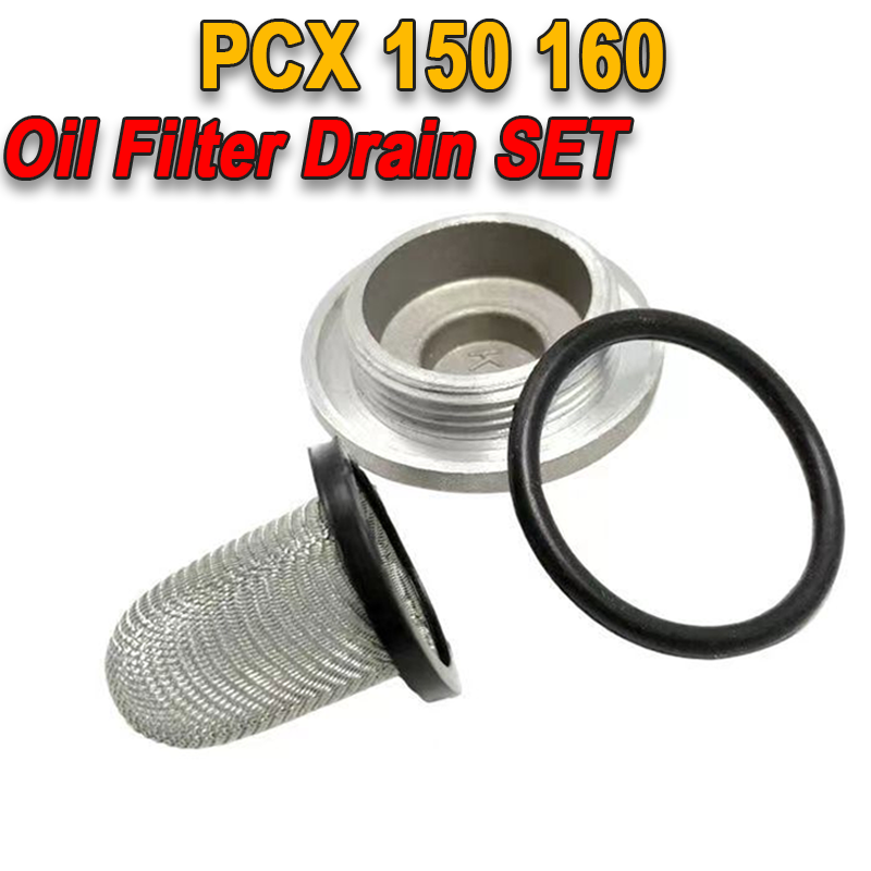 HONDA PCX160 PCX150 125 Engine oil filter kit SET Oil Filter Drain Plug ...