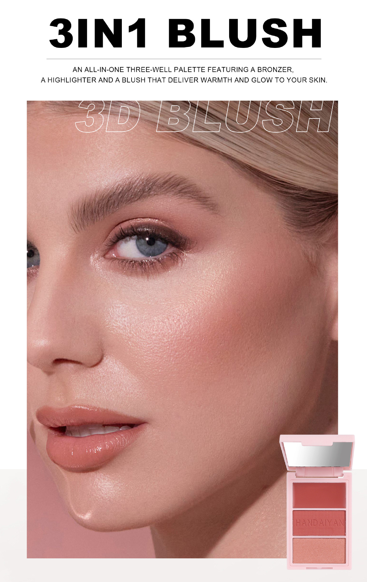 Blush Palette Highlighting Contouring Palette Brightening Face ...