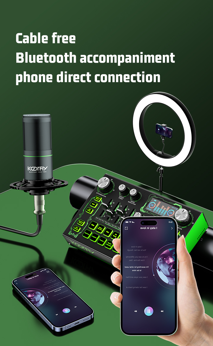 2025 Latest!! KOORFLY KF01 48V Live Sound Card Dynamic Microphone ...