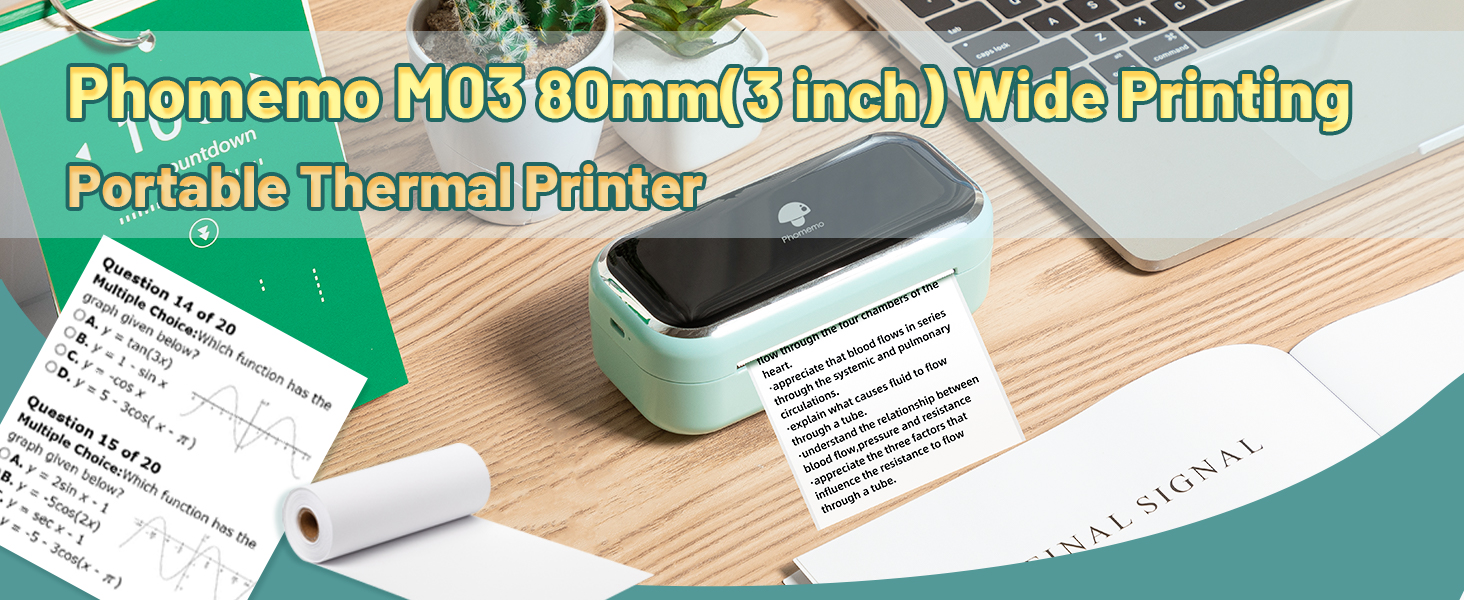 Phomemo M03 Portable Label Sticker Maker,Bluetooth inkless Thermal ...