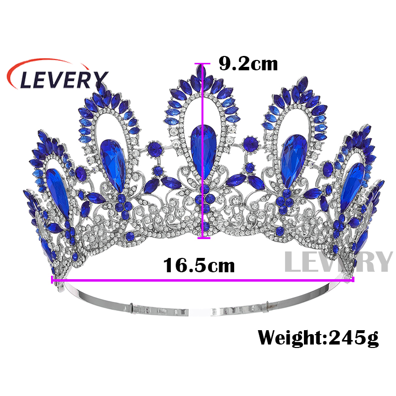 Levery 2024 New Adjustable Pageant Crown Wedding Girls Birthday Party ...