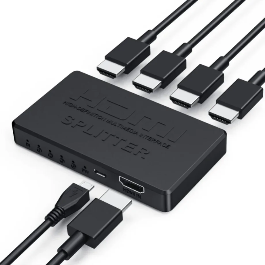 New 4K HDMI Splitter 1x4 and 1x2 HDMI Switch, 1 input and 4 outputs ...
