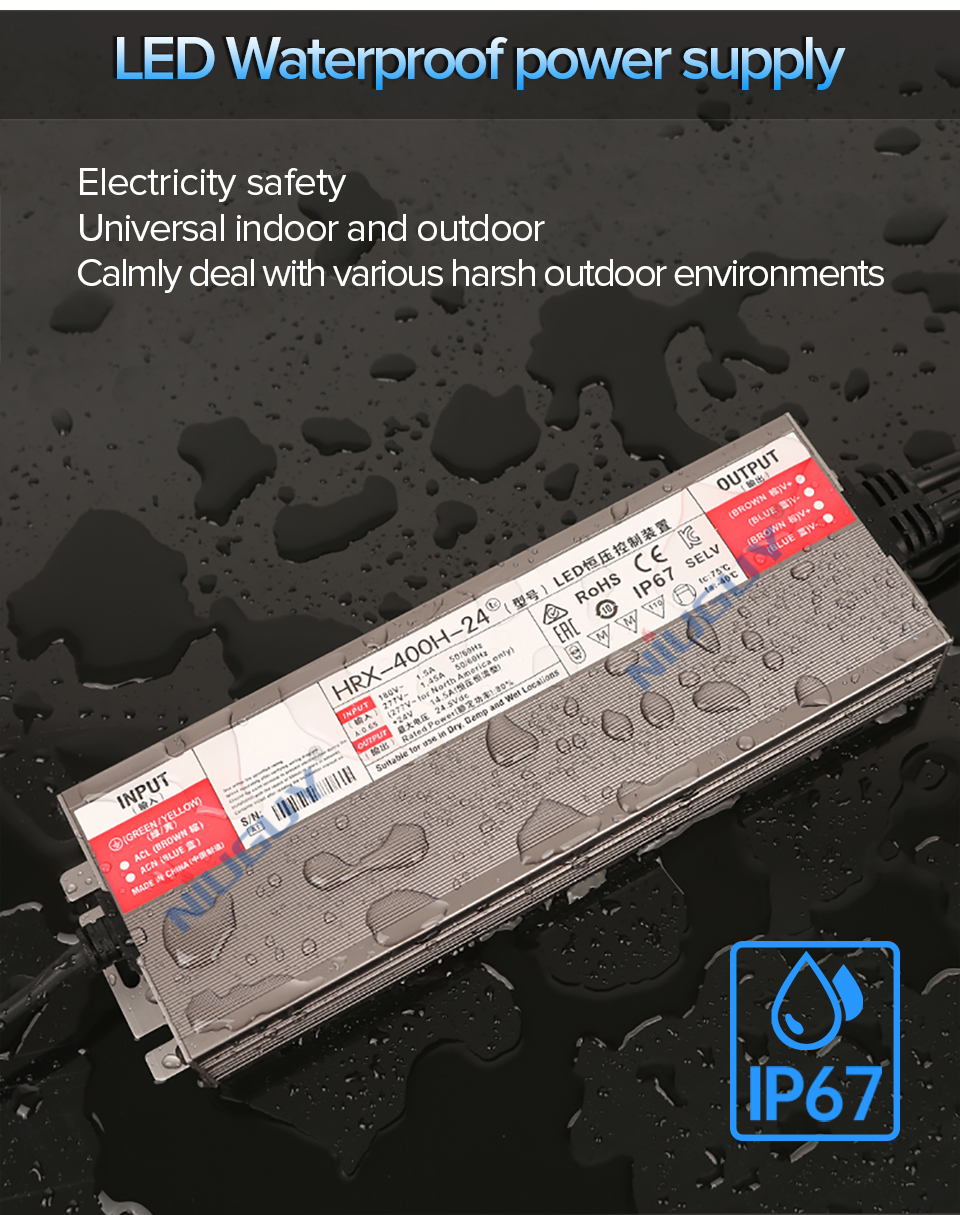 Waterproof LED Power Supply-IP67,36W/60W/100W/150W/200W Transformer ...