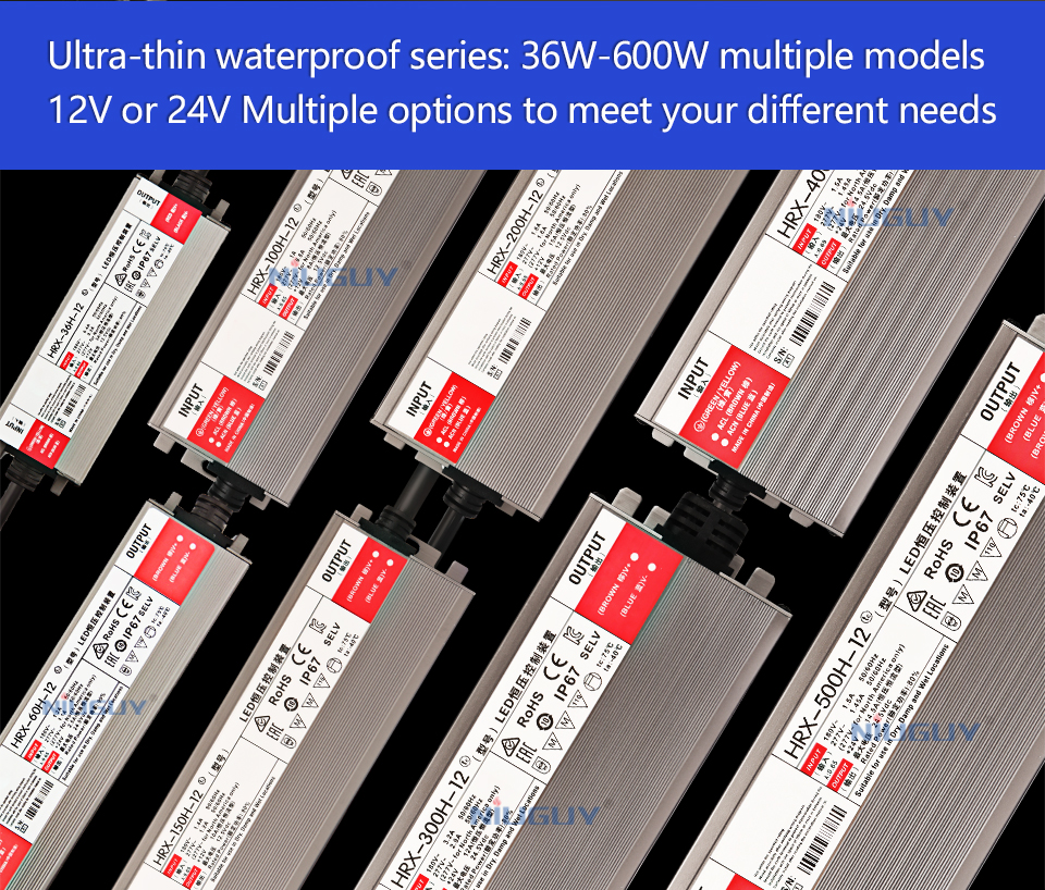 Waterproof LED Power Supply-IP67,36W/60W/100W/150W/200W Transformer ...