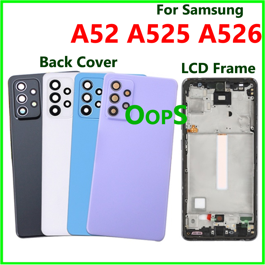 Full Housing For Samsung A52 4G A525 5G A526 Phone Back Battery Cover ...