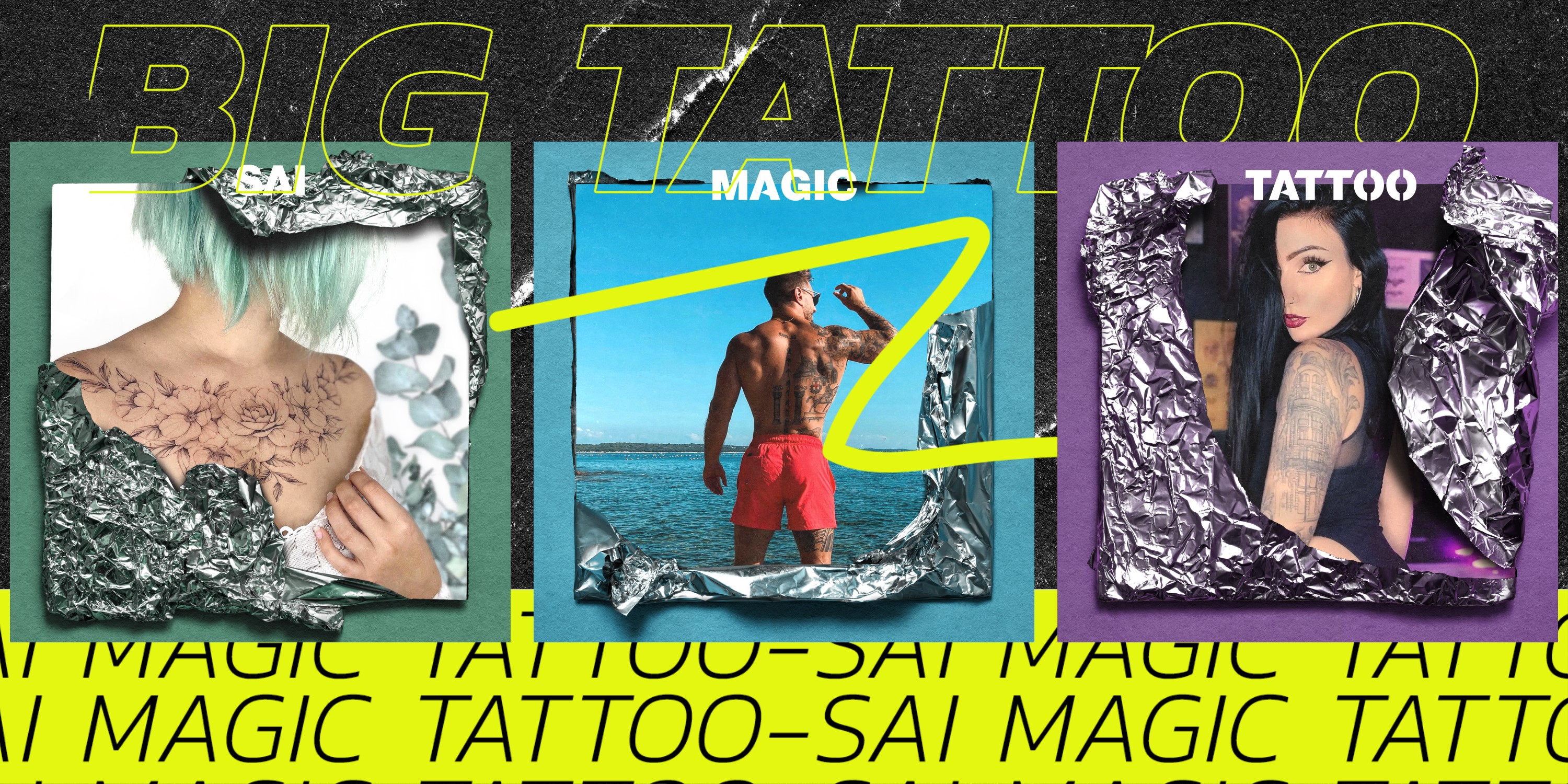 SAI MAGIC TATTOO Waterproof Temporary Sticker with Chinese Characters ...