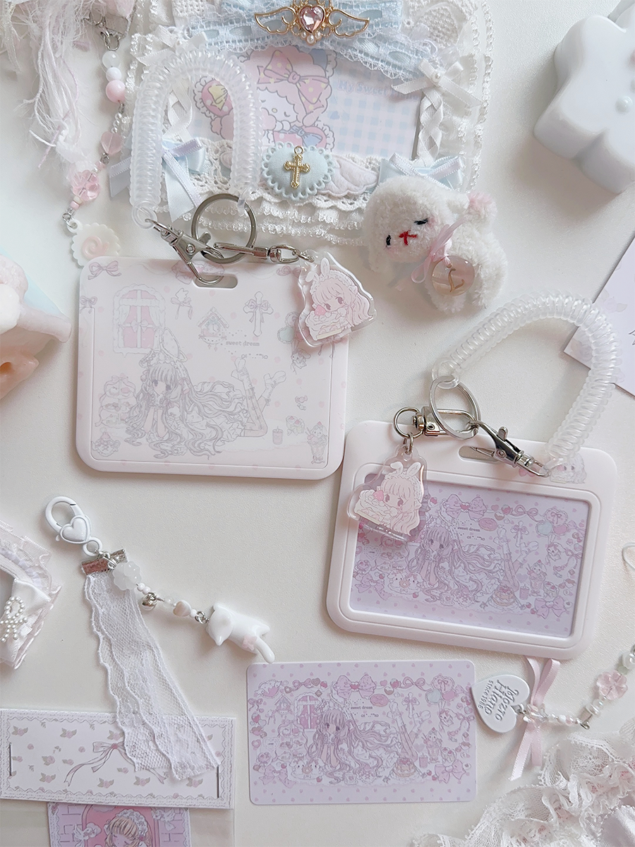 Humanoid Computer Angel Heart Card Holder Campus Girl Cartoon Bus Card ...