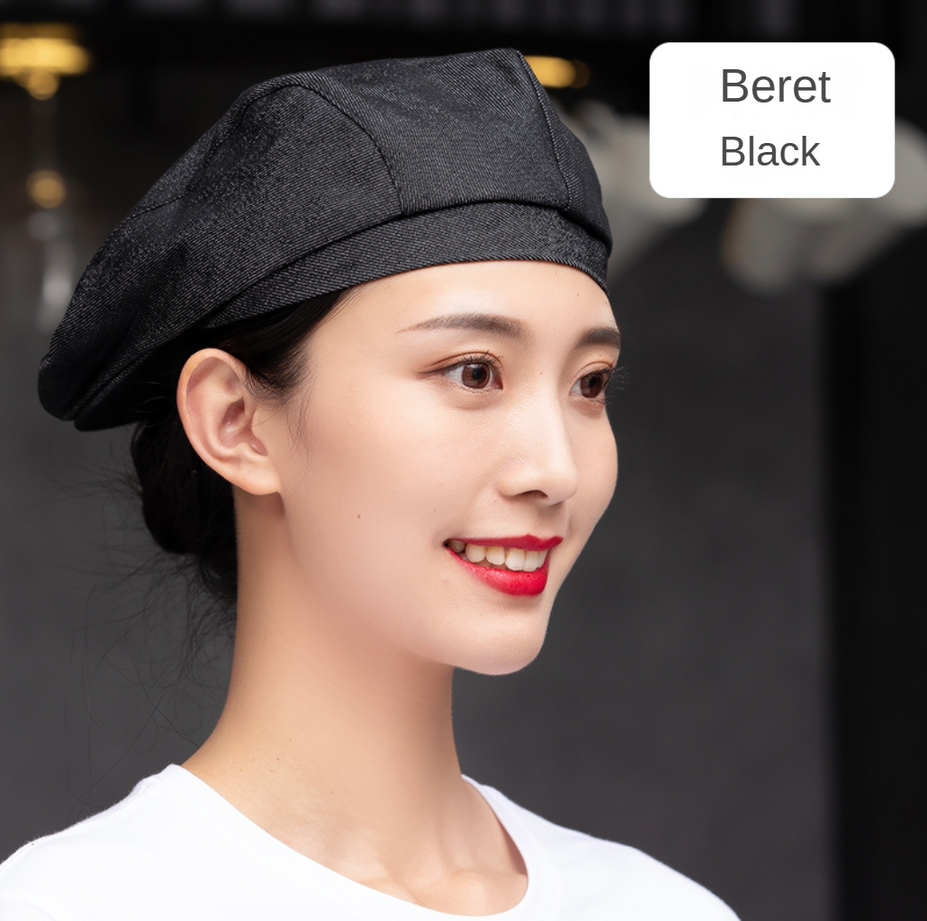 Ready Stock Customized LOGO chef hat breathable dustproof kitchen hat ...