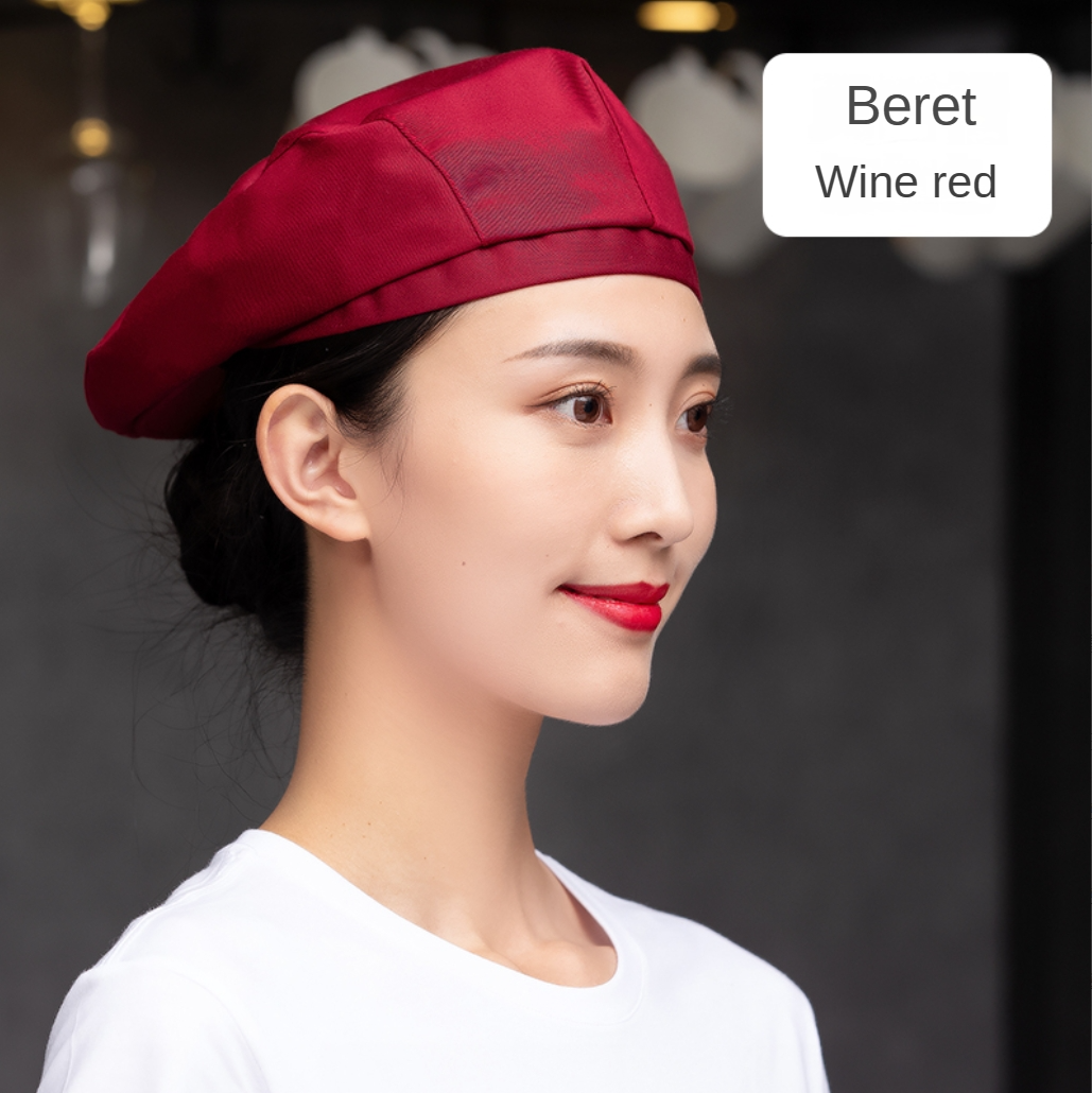 Ready Stock Customized LOGO chef hat breathable dustproof kitchen hat ...