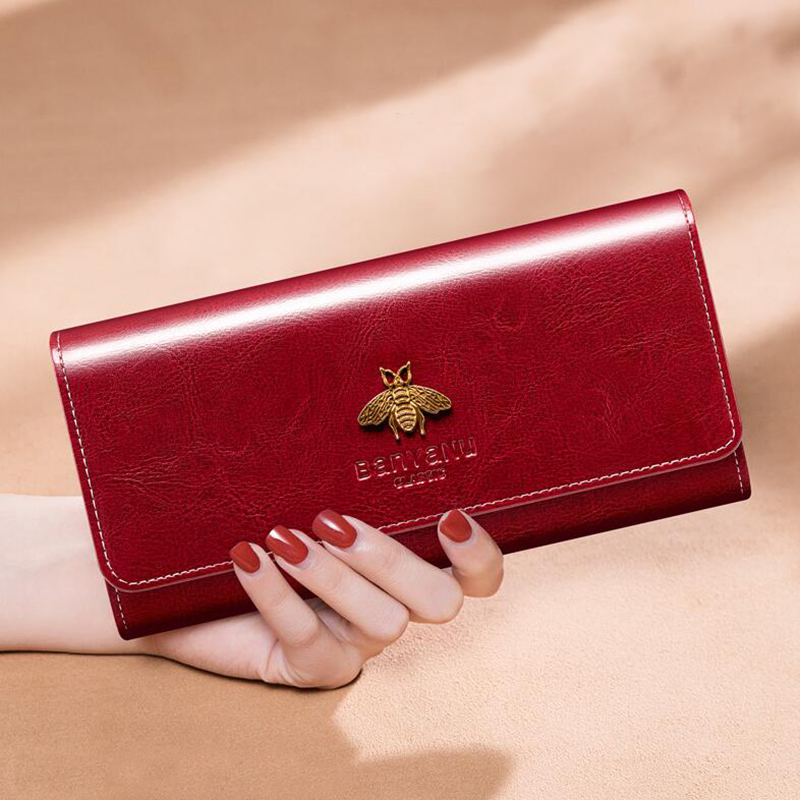 BANYANU Multi Functional Anti RFID Lady Card Coin Purse Large Capacity ...