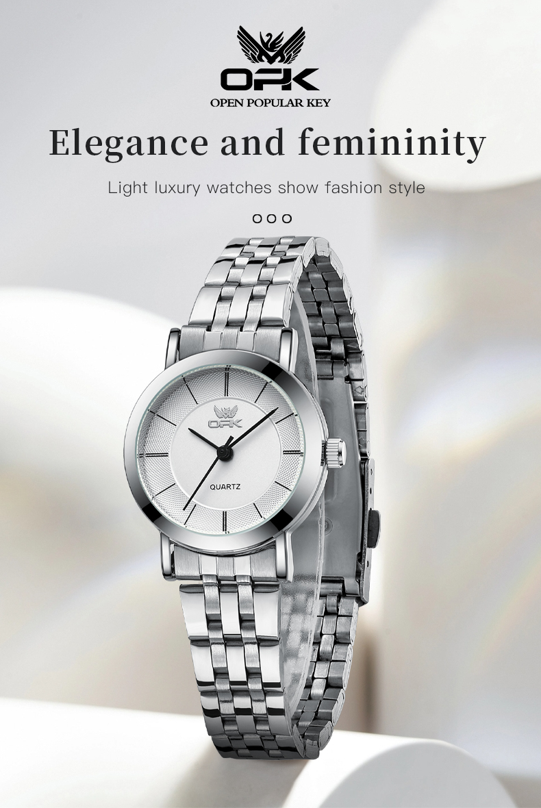 OPK Watch For Women Waterproof Original Stainless Steel Quartz Fashion ...
