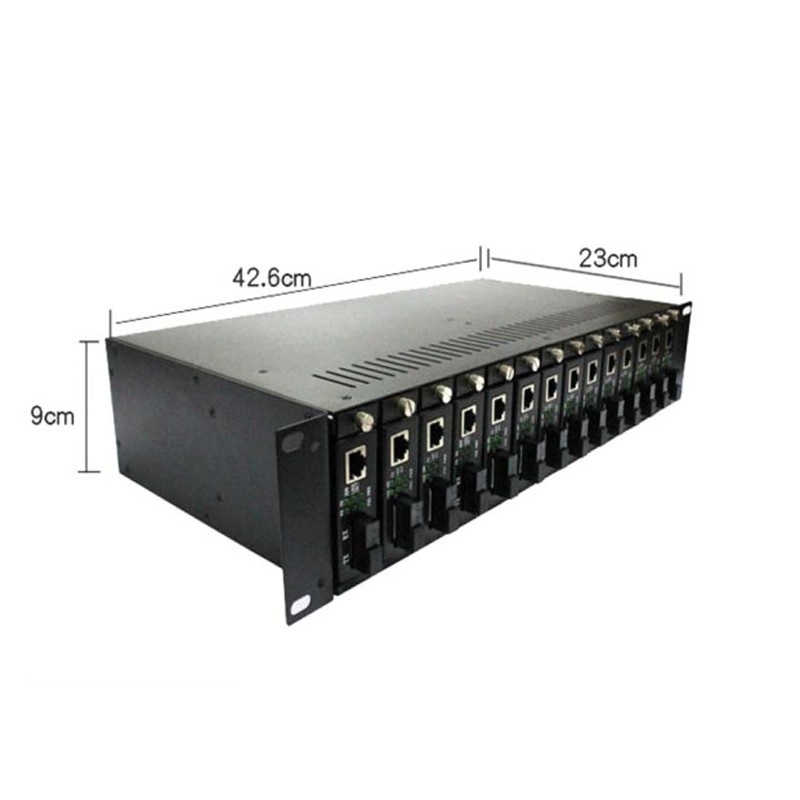 rack-mounted chassis for unmanaged media converters fiber optic ...