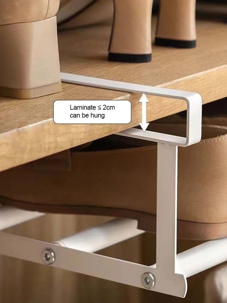Shoe Rack Retractable Shoe Cabinet Layered Partition Holders Hanging ...