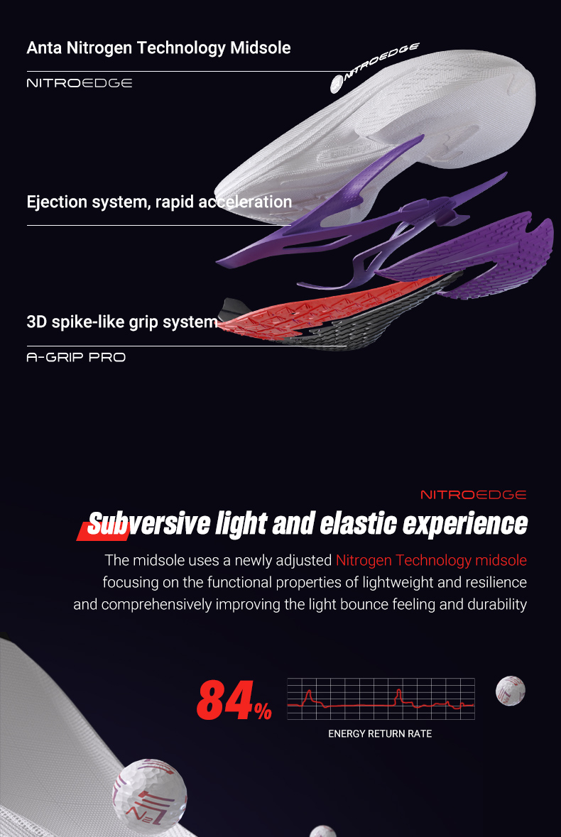 [3-10KM+] ANTA Men Mach 4 Running Shoes Professional Racing Durable ...