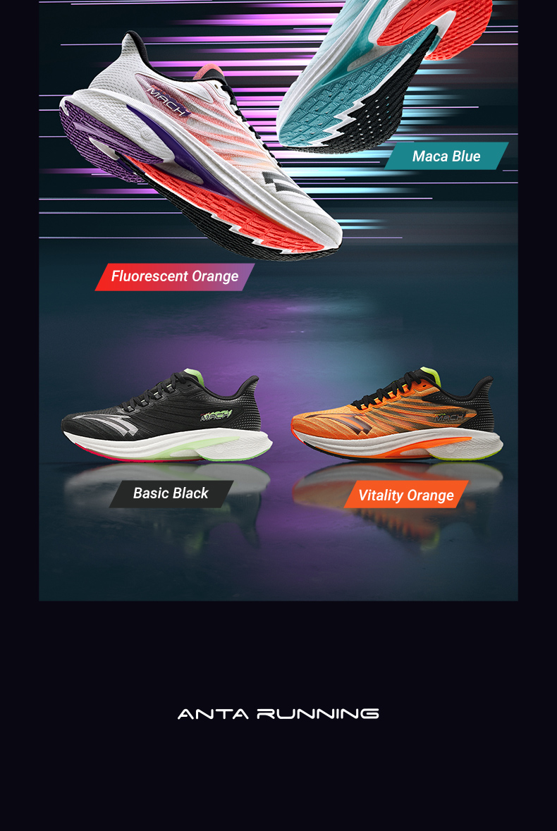 [3-10KM+] ANTA Men Mach 4 Running Shoes Professional Racing Durable ...
