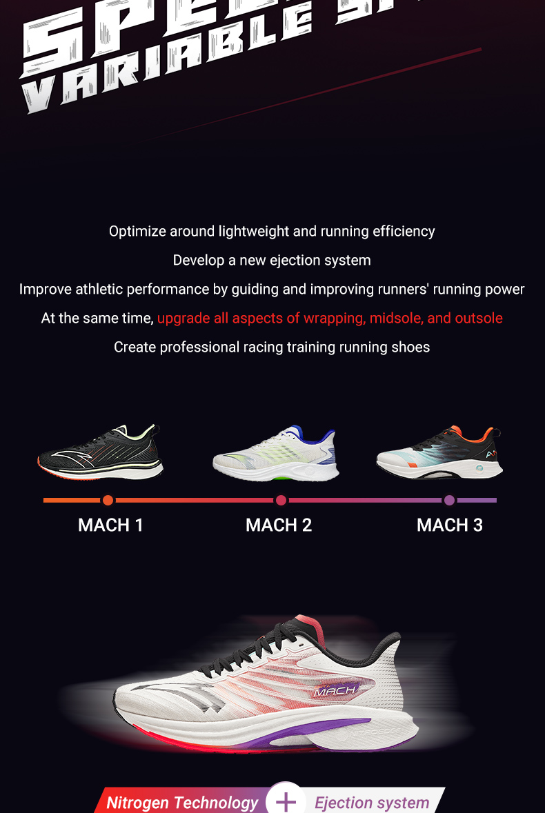 ANTA Men Mach 4 Running Shoes Professional Racing Durable Training ...