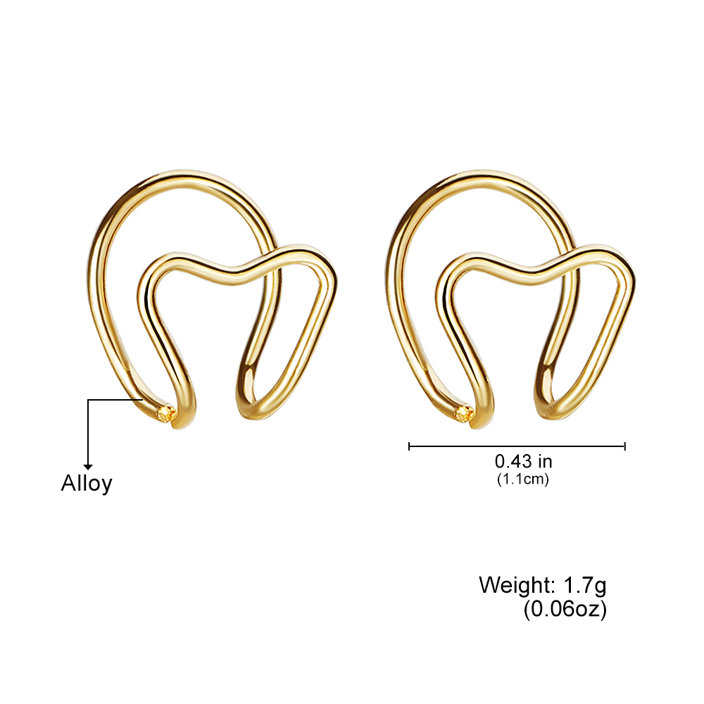 Simple All-Match Small Exquisite Metal Ear Clip Fashion Classic Love ...