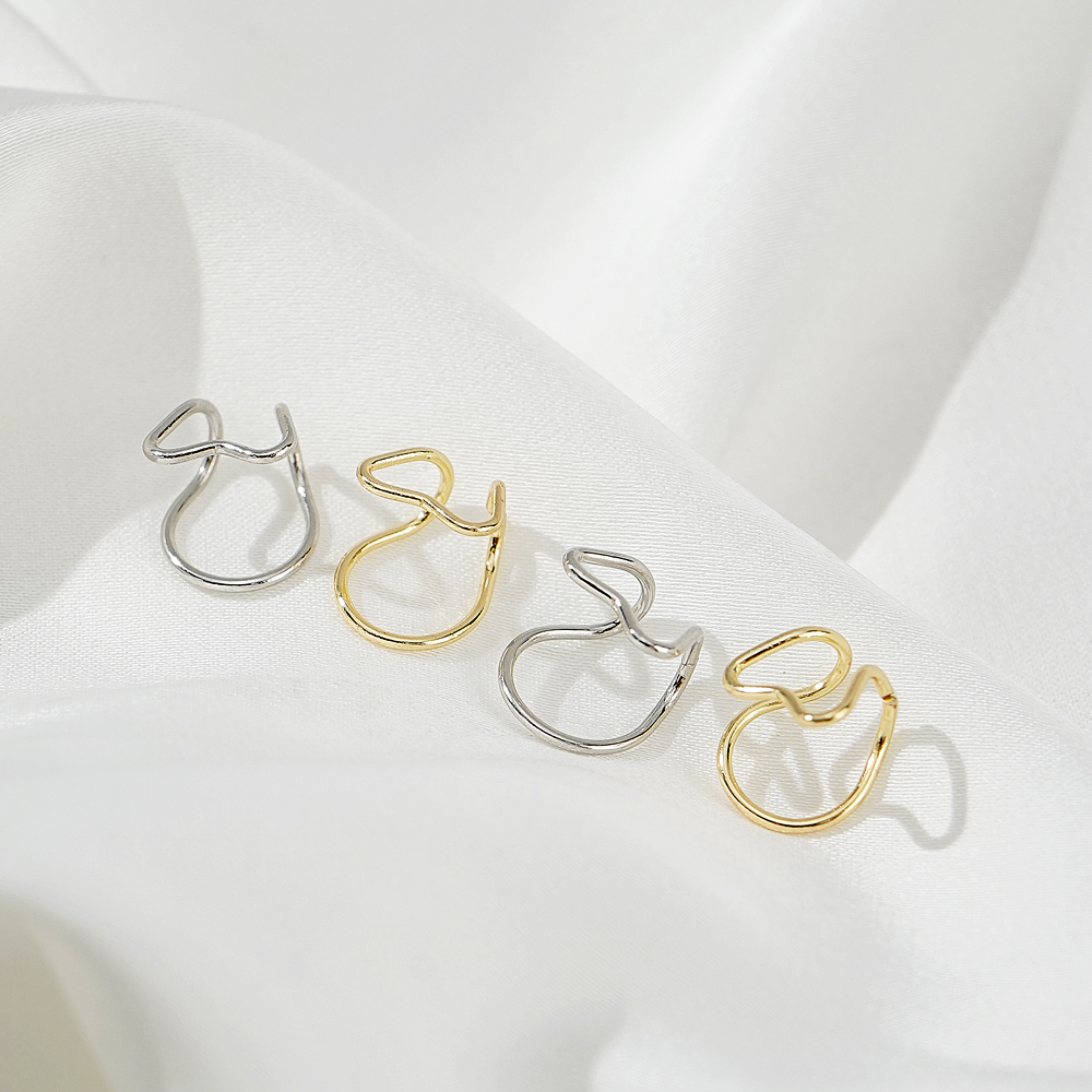 Simple All-Match Small Exquisite Metal Ear Clip Fashion Classic Love ...