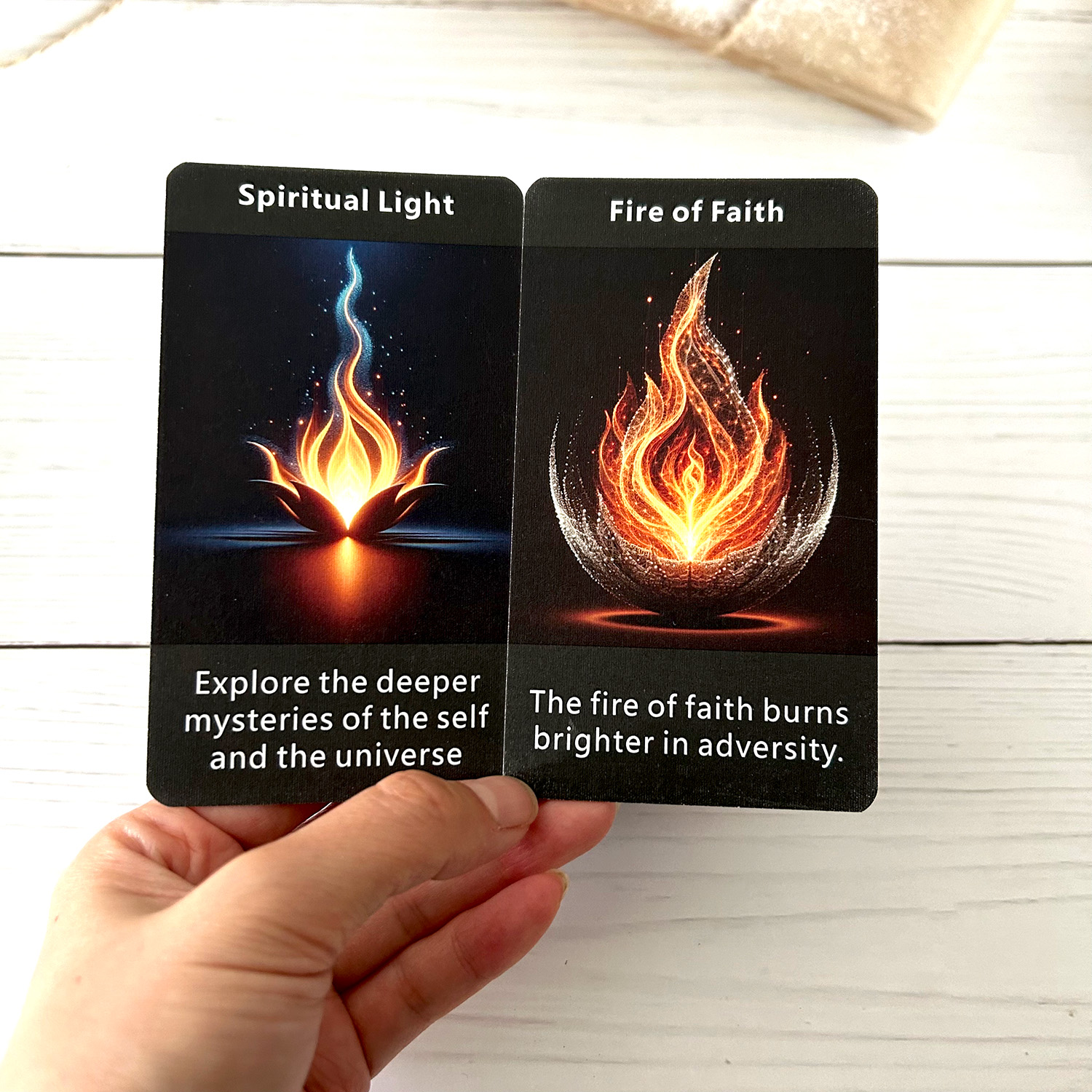 Flame Subconscious Power Thickening 52PCS 68*120mm Oracle Tarot Cards ...