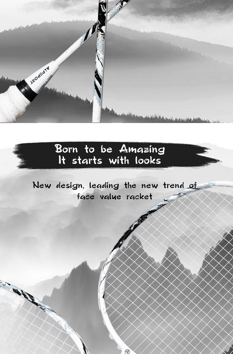 ALPSPORT New SS 4U 100% Full Carbon Fiber Pro Racket Badminton Original ...