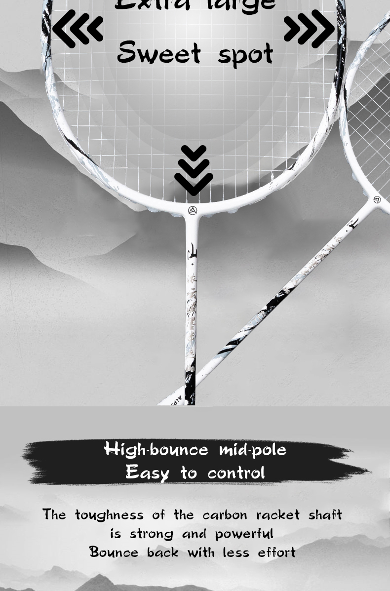 ALPSPORT New SS 4U 100% Full Carbon Fiber Pro Racket Badminton Original ...