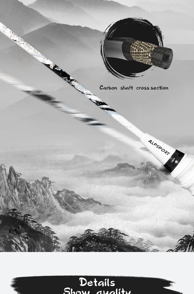 ALPSPORT New SS 4U 100% Full Carbon Fiber Pro Racket Badminton Original ...
