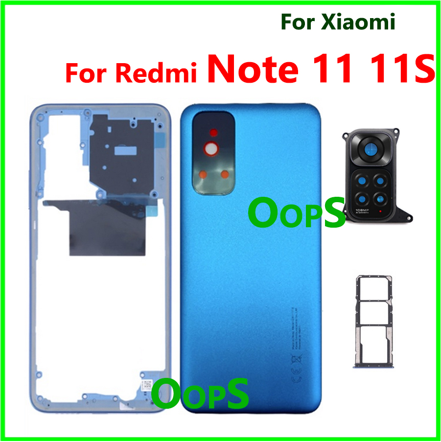Phone Back Cover Housing For Xiaomi Redmi Note 11 11S 4G Battery Cover ...