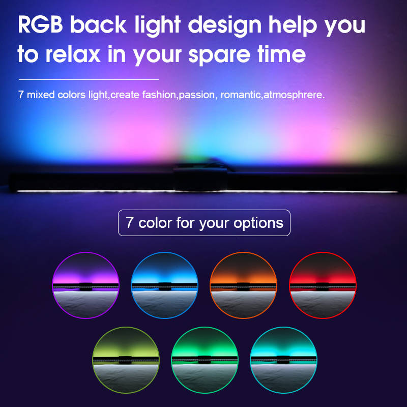 LED Monitor Light Bar RGB Lights Screen Hanging Lighting Desk Reading ...