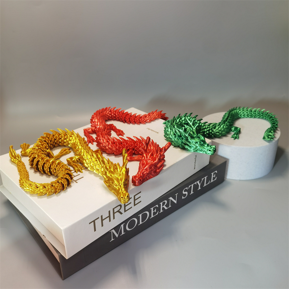 1 Piece 3D Printing Chinese Dragon, 32CM42CM Rotating Hinged Dragon ...