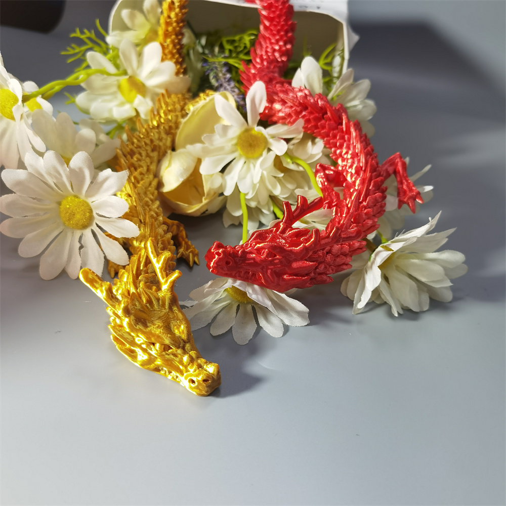 1 Piece 3D Printing Chinese Dragon, 32CM42CM Rotating Hinged Dragon ...