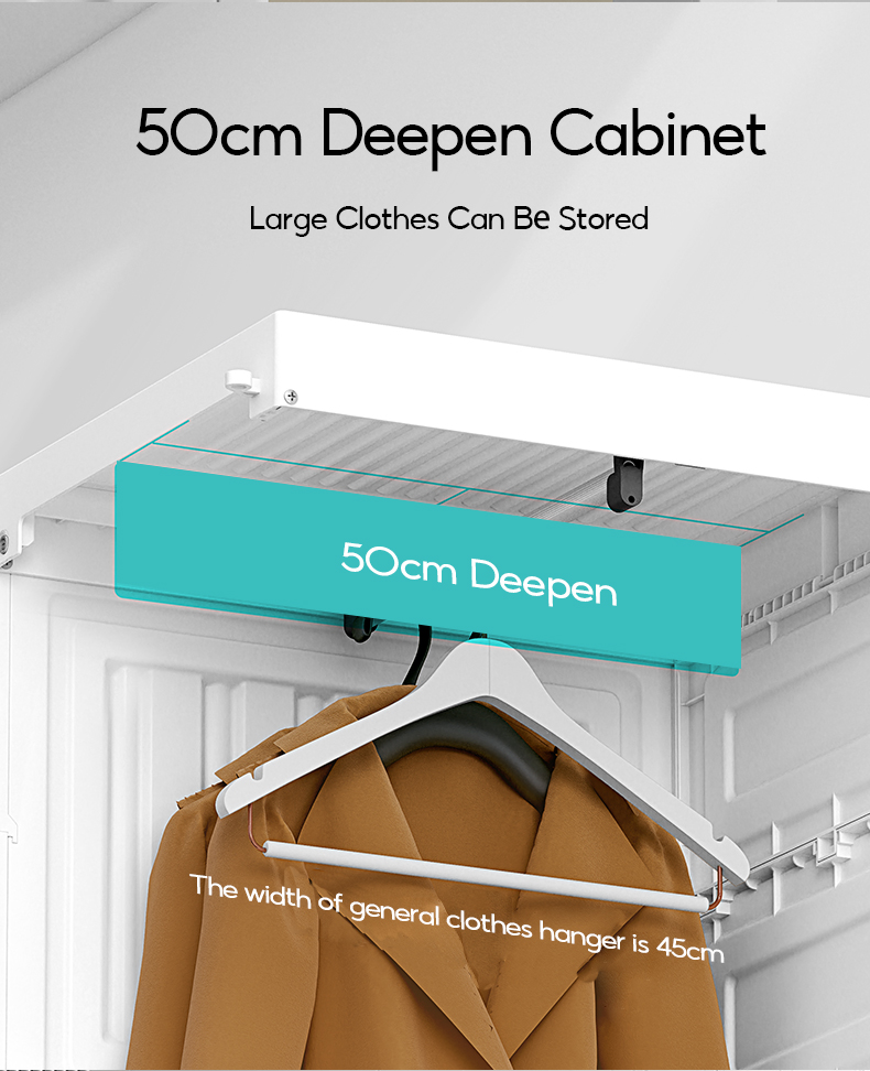 ANTBOX Clothes Cabinet Wardrobe 360L-890L Large Storage Capacity ...