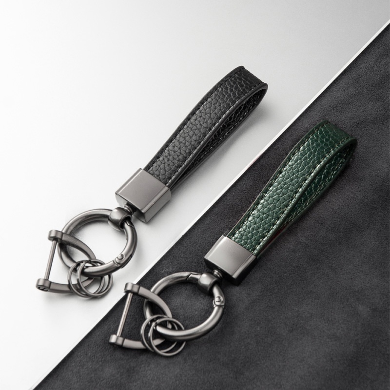 【High Quality】 Leather Car Keychain Ring Key Holder Motorcycle ...
