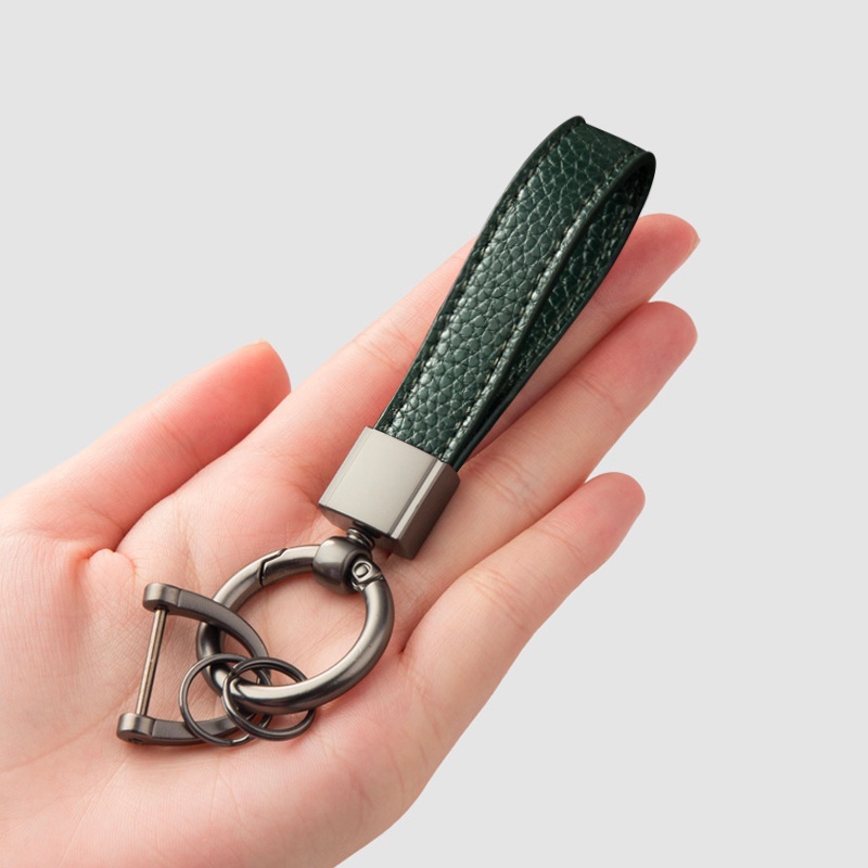 【High Quality】 Leather Car Keychain Ring Key Holder Motorcycle ...