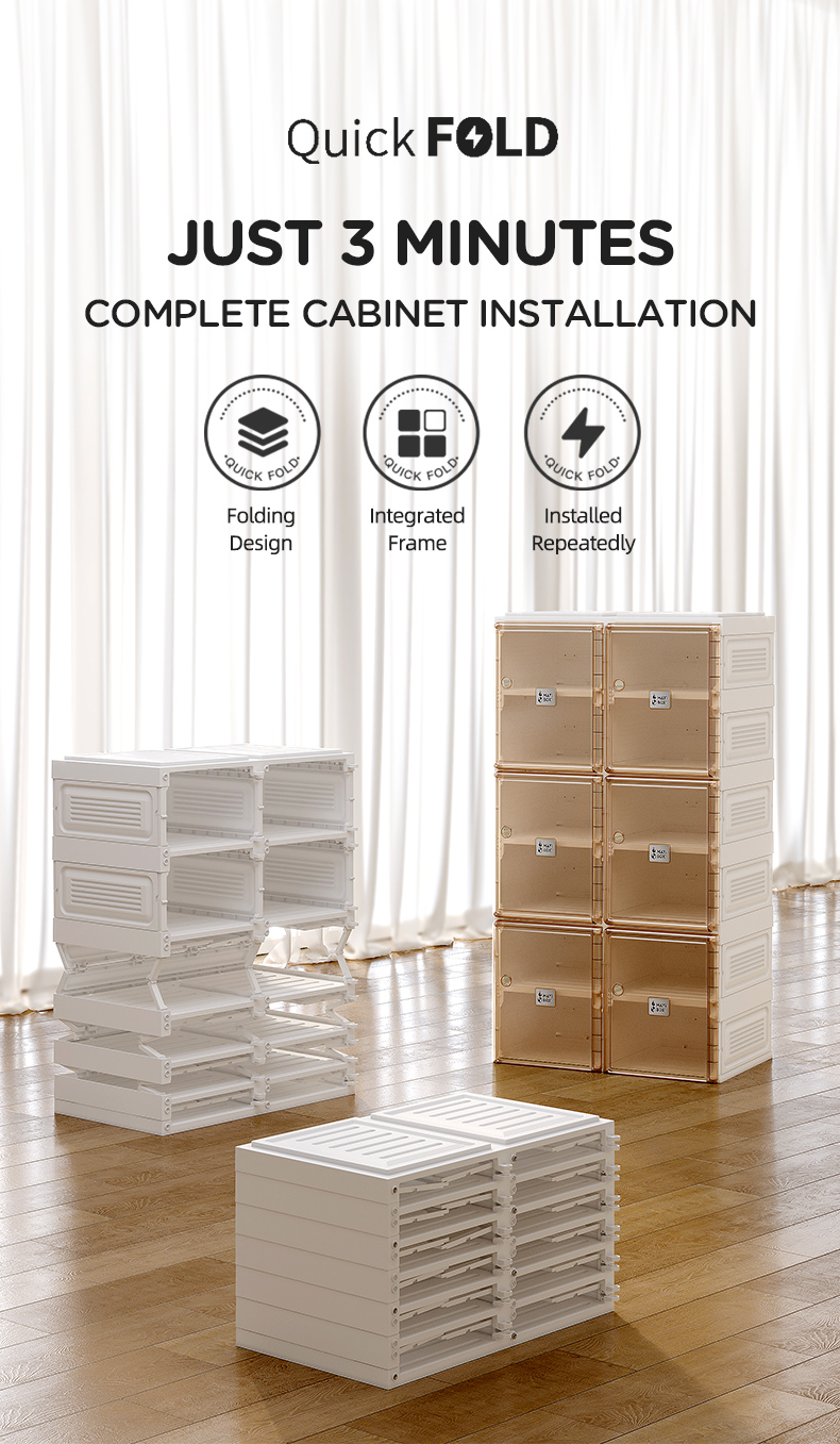 ANTBOX Shoe Cabinet 16Pairs Installation Free Portable Foldable Strong ...