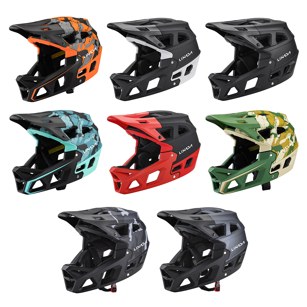 Lixada protective gear Mountain Downhill Helmet Racing biking Full ...